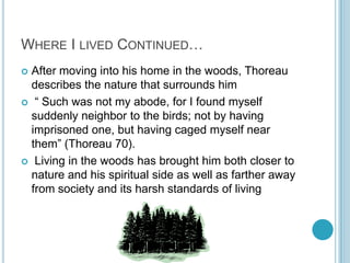 Walden where i lived | PPT