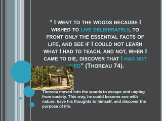 Walden where i lived | PPT