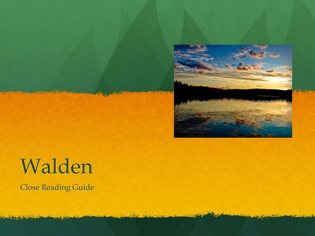 Walden Close Reading Guide | PPTX