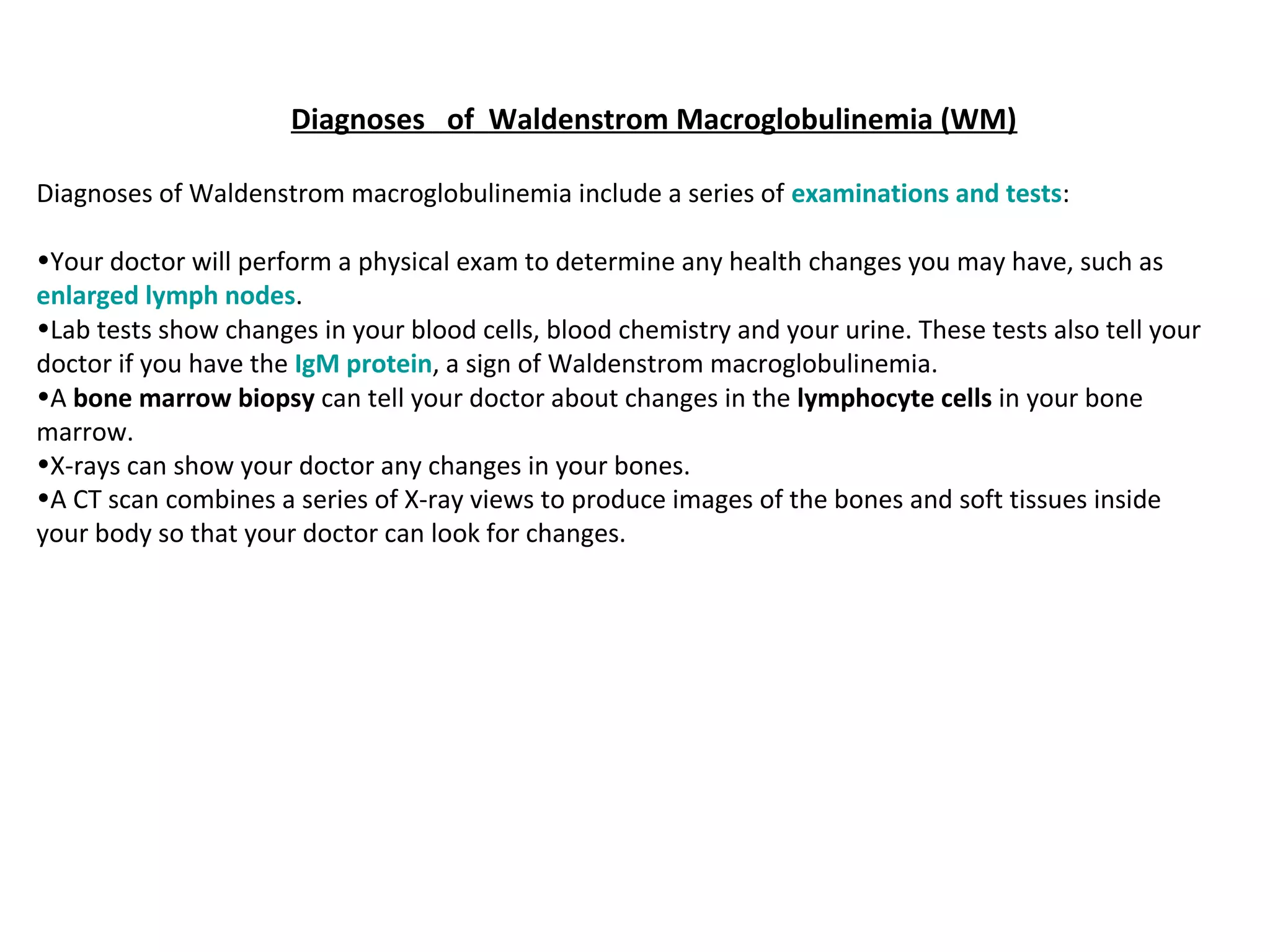 Waldenstrom macroglobulinemia (wm) | PPT