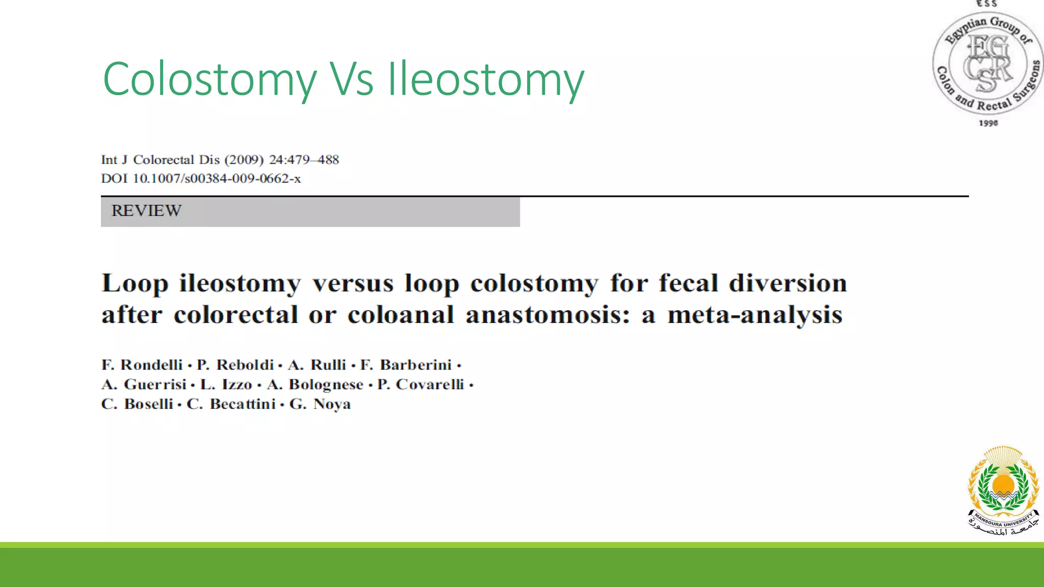 Colostomy & Ileostomy | PDF