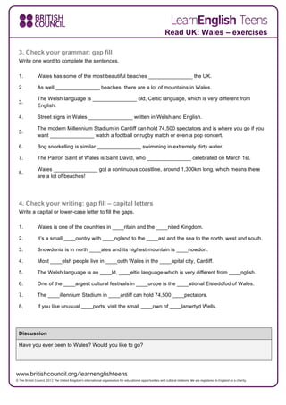 WALES -exercises | PDF