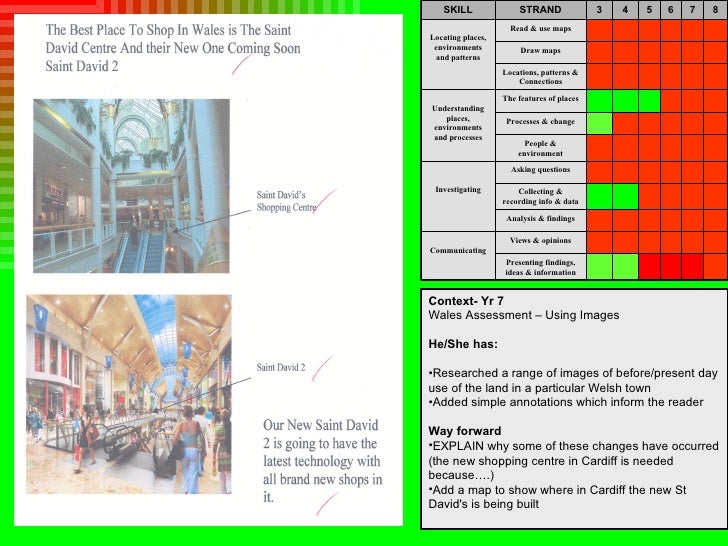 Wales assessment pupil examples