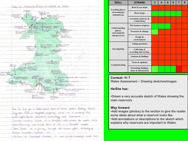 Wales assessment pupil examples