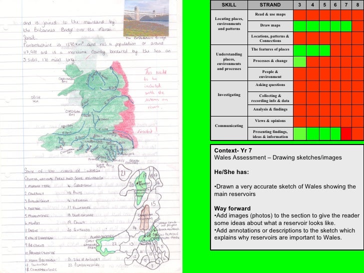 Wales assessment pupil examples