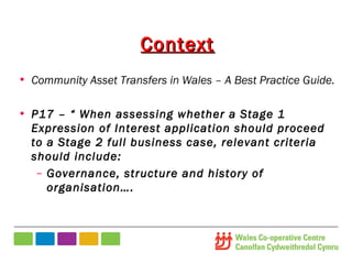 Legal structures for asset transfer | PPT