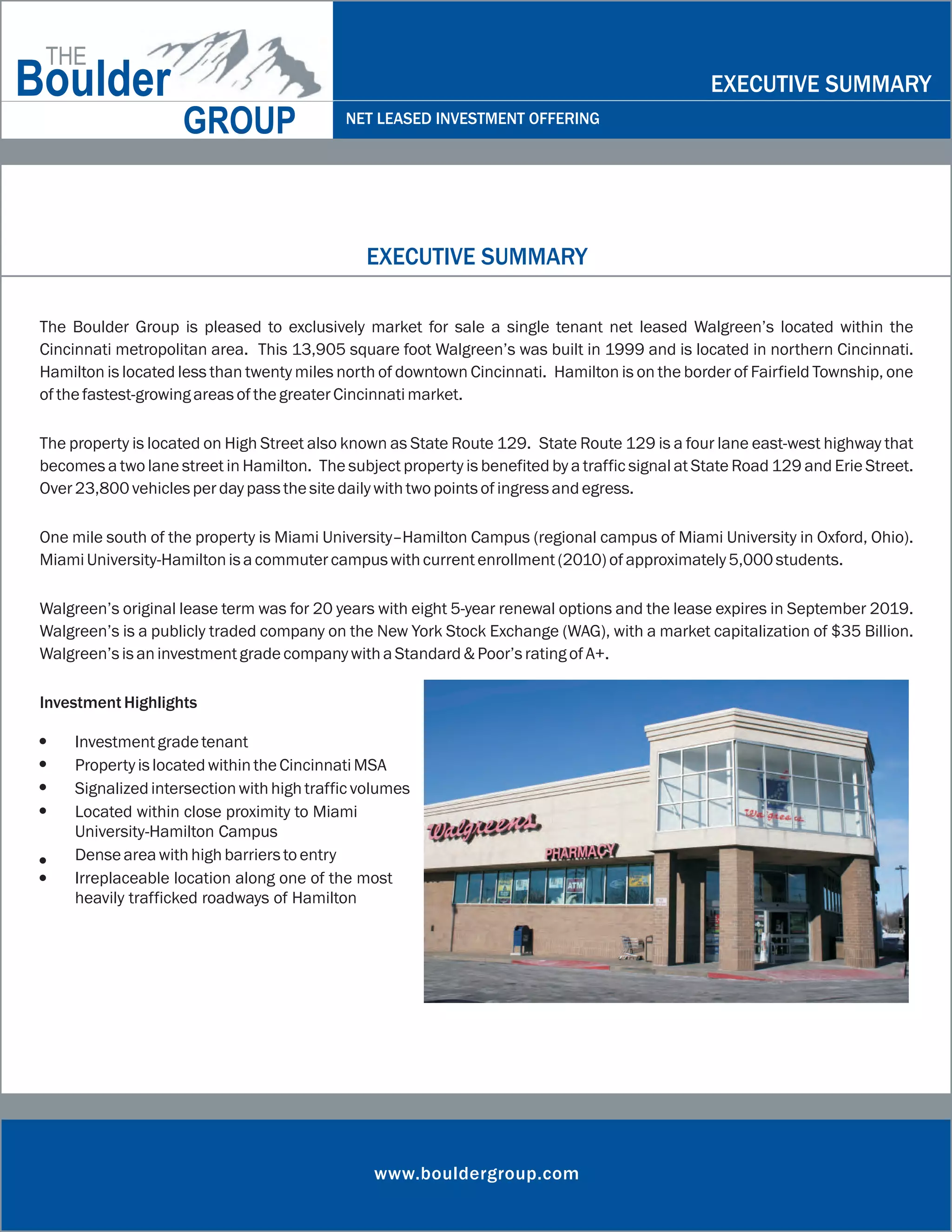Single Tenant Walgreens | PDF