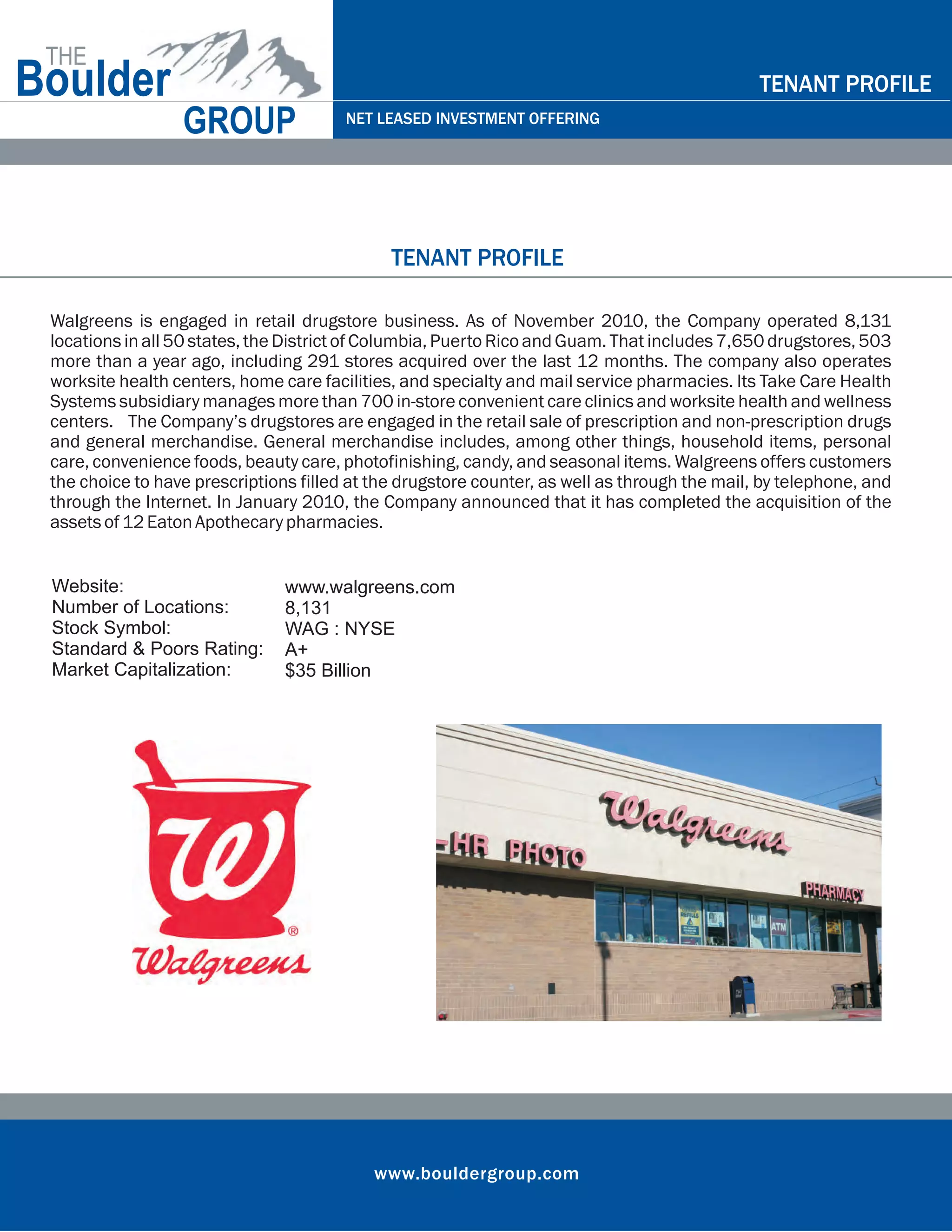 Single Tenant Walgreens | PDF