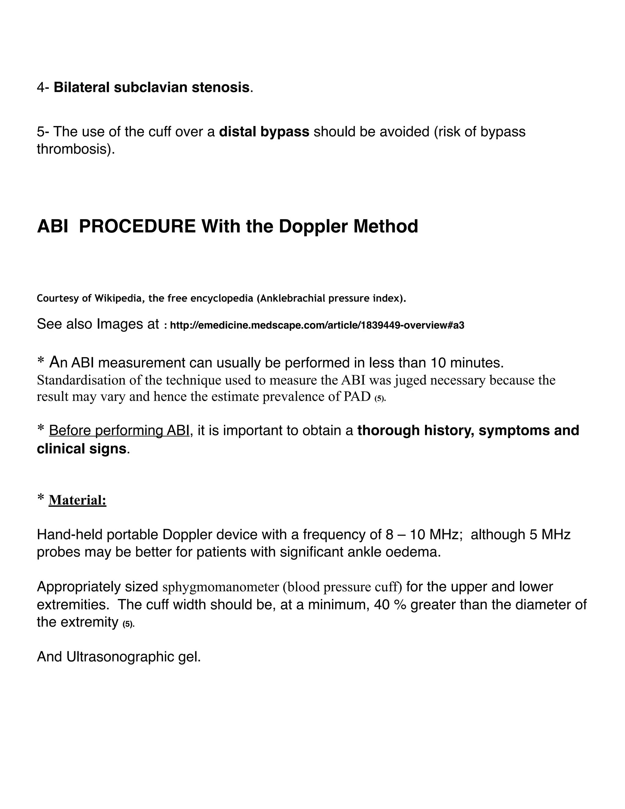Ankle-Brachial Index (ABI) --Walif Chbeir | PDF