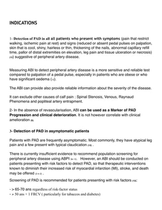 Ankle-Brachial Index (ABI) --Walif Chbeir | PDF
