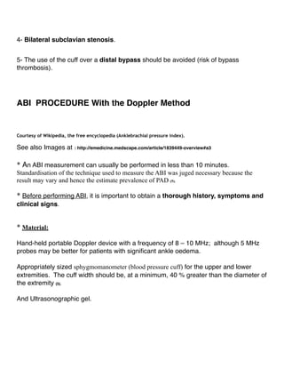 Ankle-Brachial Index (ABI) --Walif Chbeir | PDF