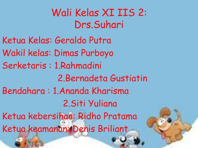 Wali kelas xi iis 2 | PPT