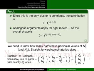 Quantum random walks with memory | PPT