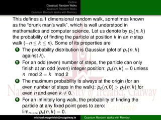 Quantum random walks with memory | PPT