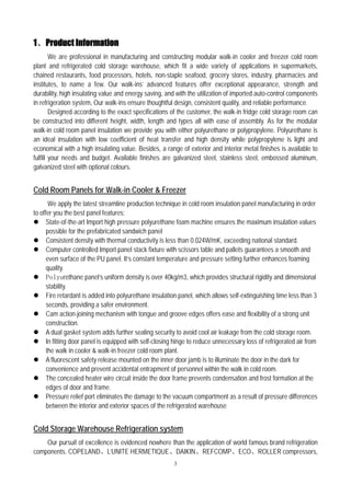 Walk in cooler & freezer cold room plant & refrigerated cold storage ...