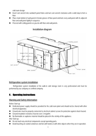 Walk in cooler & freezer cold room plant & refrigerated cold storage ...