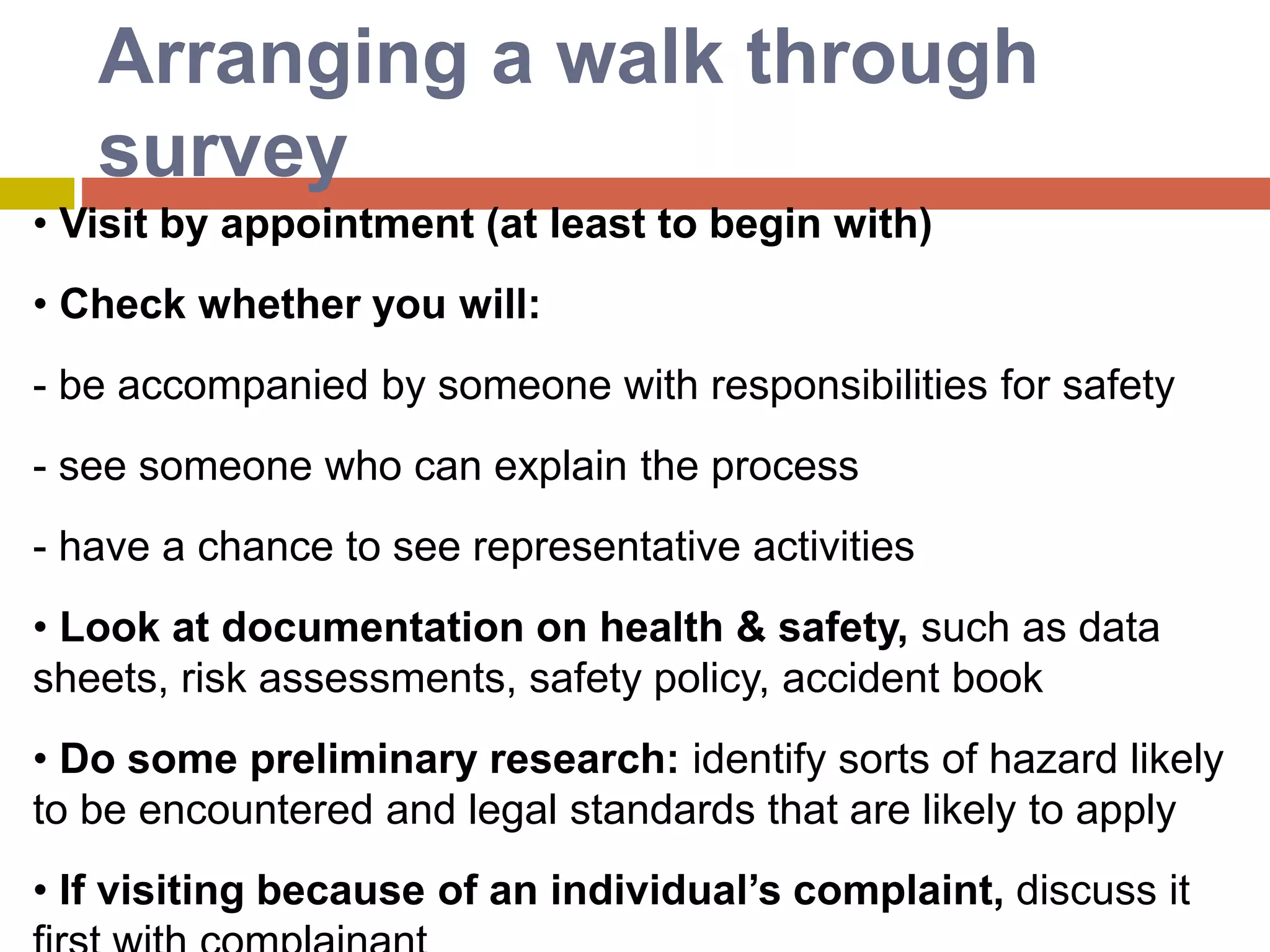 Walk through survey | PPTX