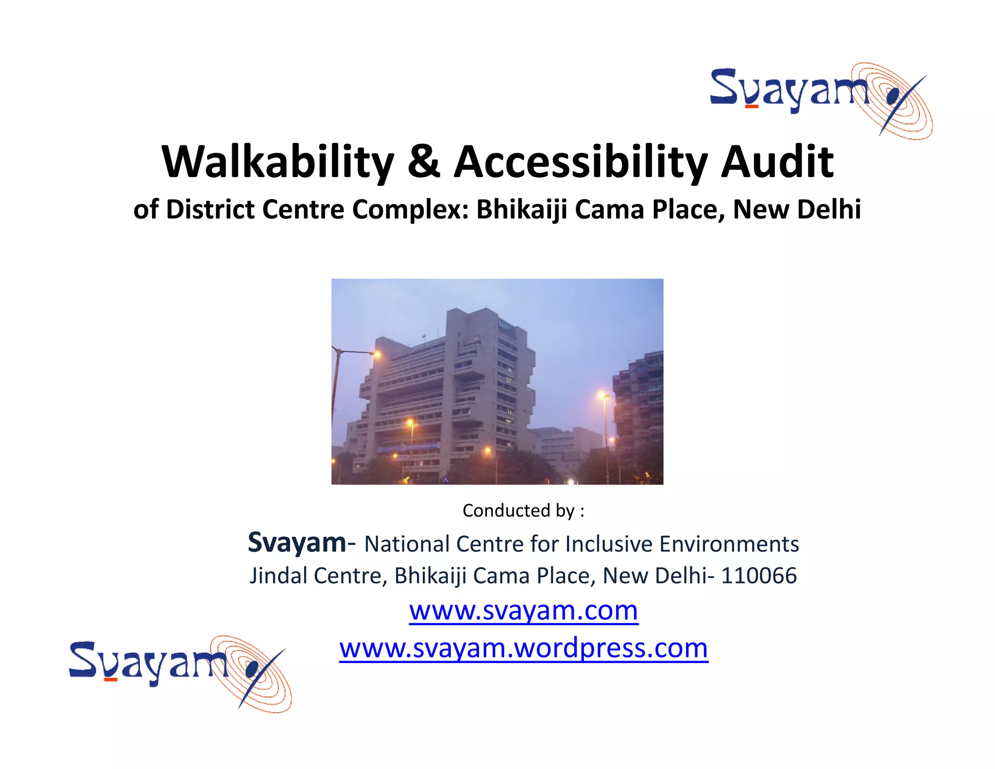 Walkability Audit Bhikaji Cama Place - Nov 2012 | PDF