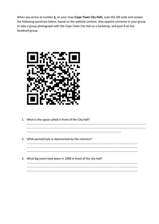 Using QR codes to guide learning through discovery | PDF | Africa ...