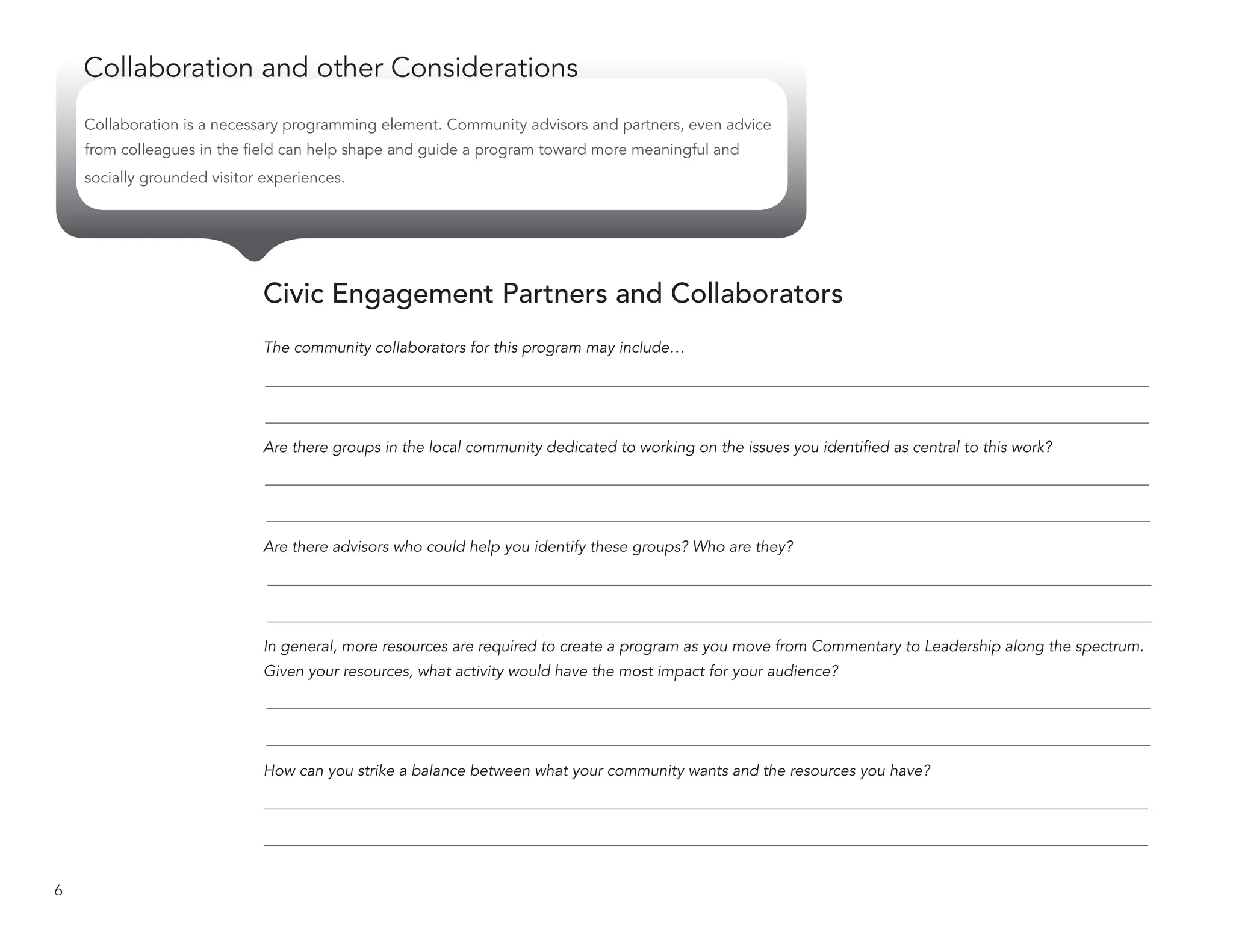 Walker Civic Engagement Workbook - Pete Tidemann | PDF