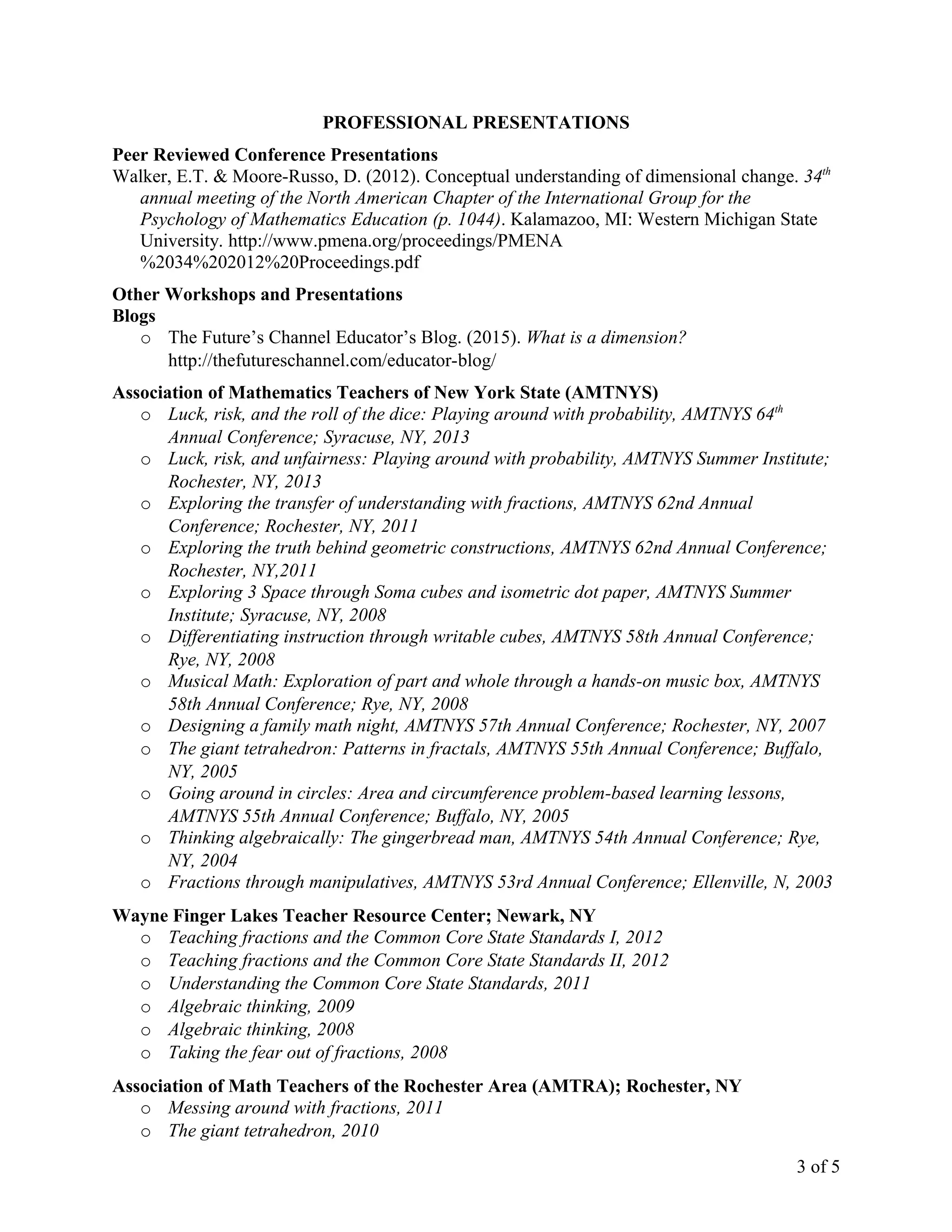 Walker curriculum vitae | DOC