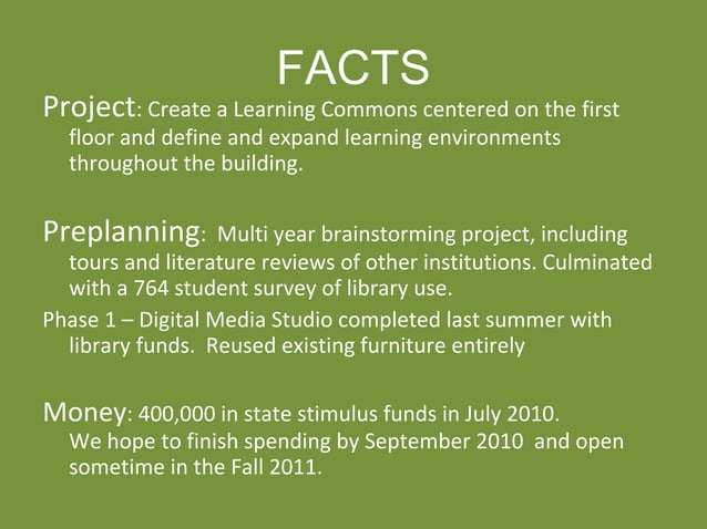 Walker library renovation project | PPT | Education