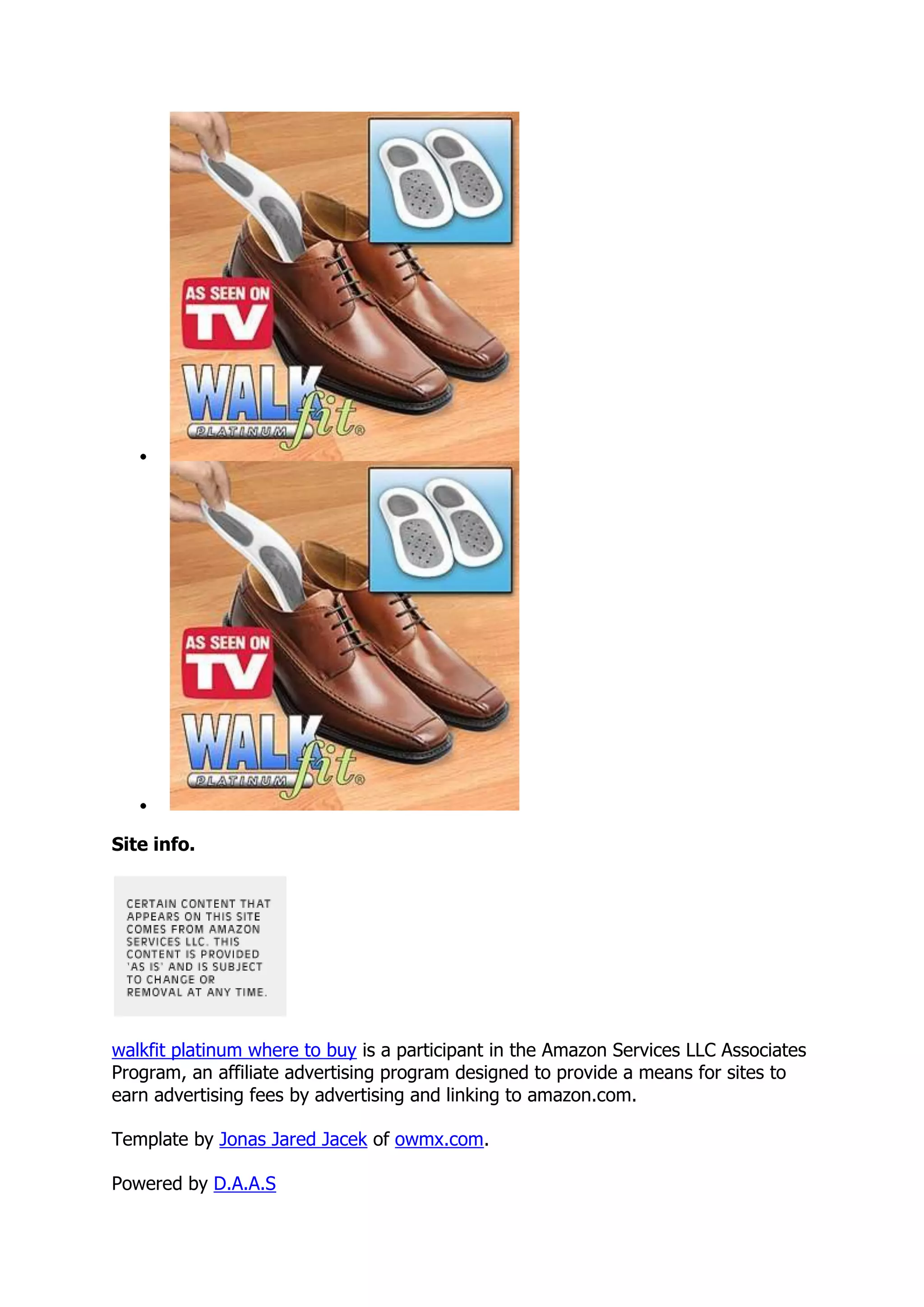 Walkfit platinum | DOCX