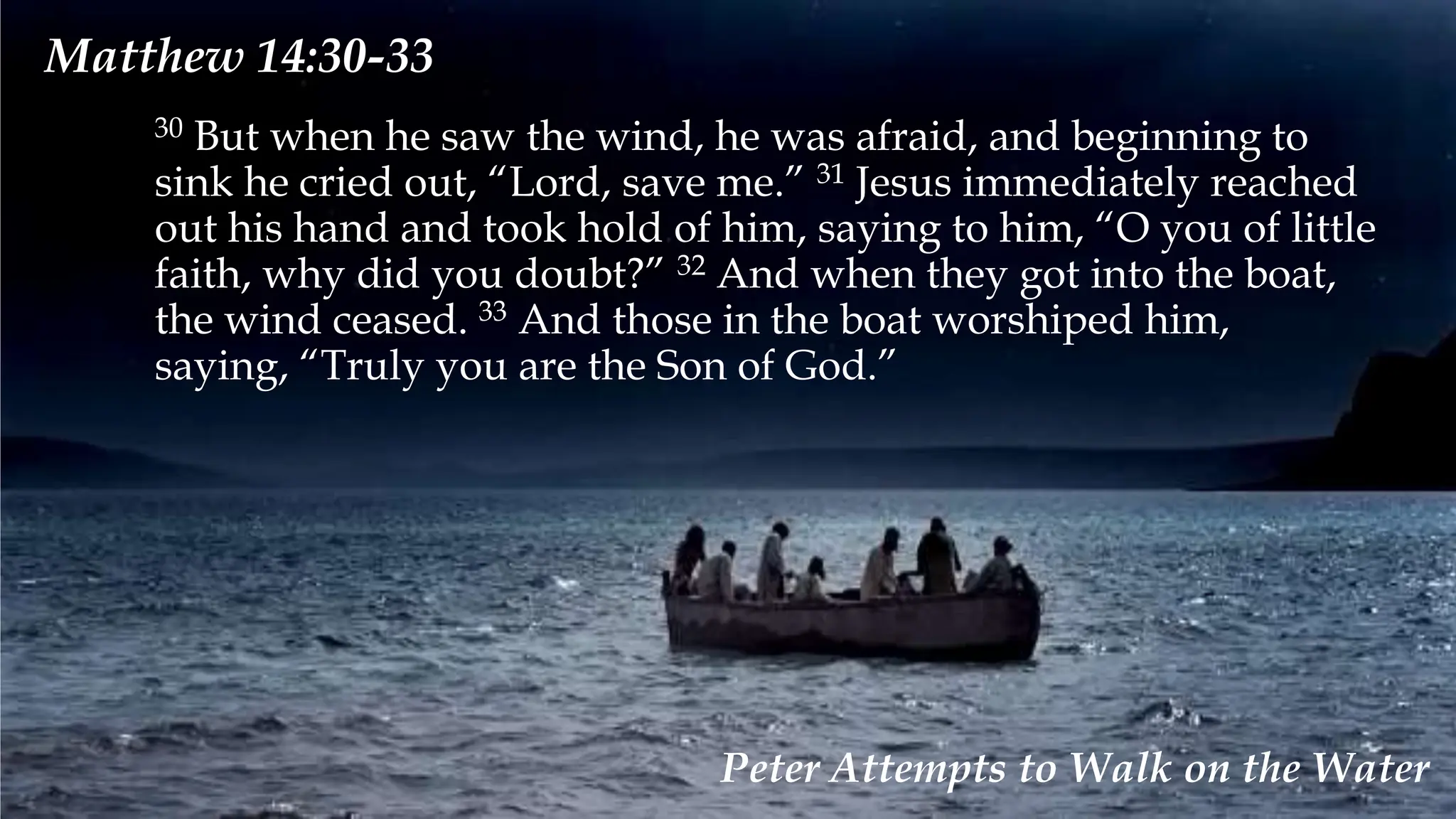 Walking On Water Sermon Slide Miracles Of Jesus Pptx