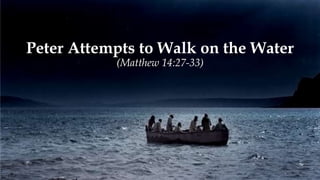 Walking on Water sermon slide, Miracles of Jesus | PPTX