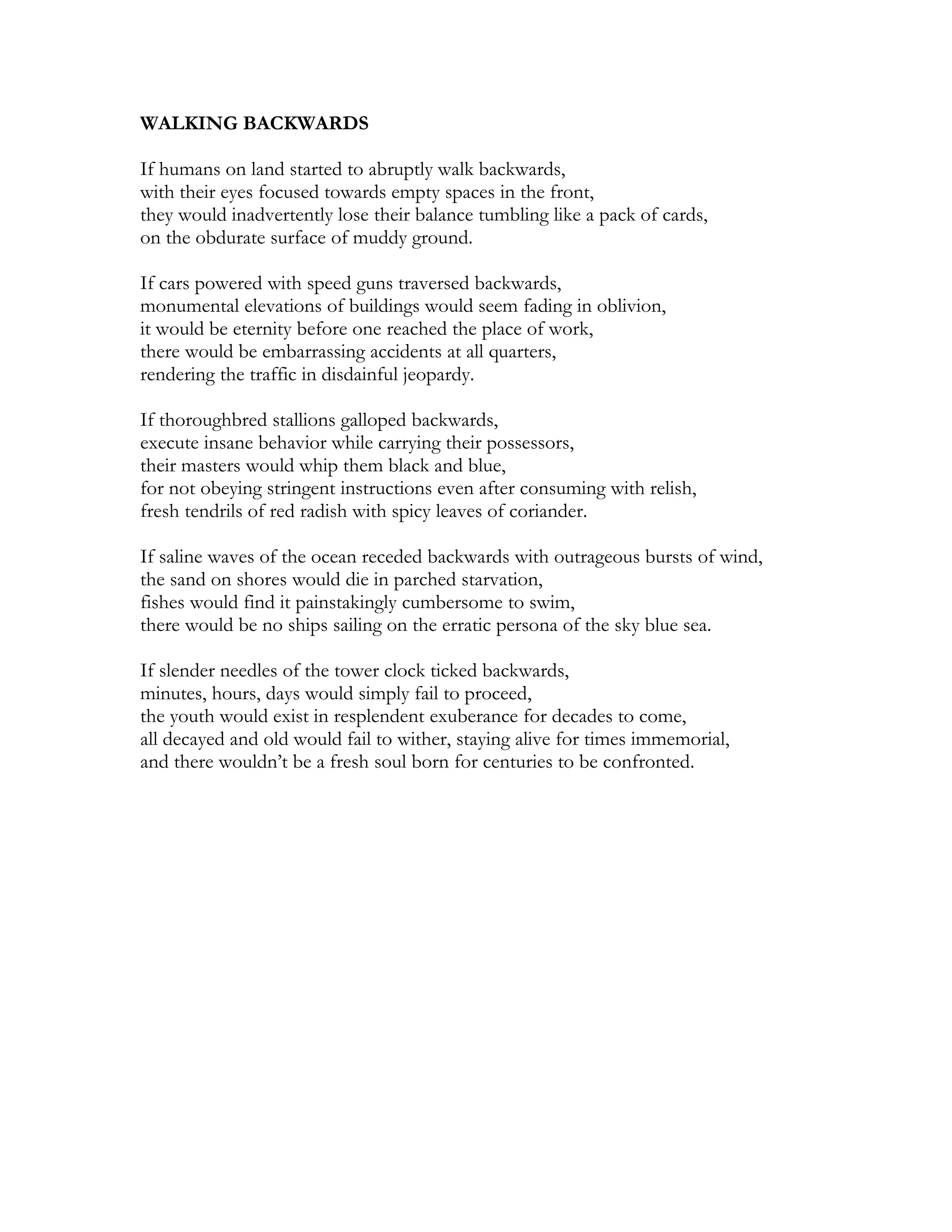 Walking Backwards | DOC