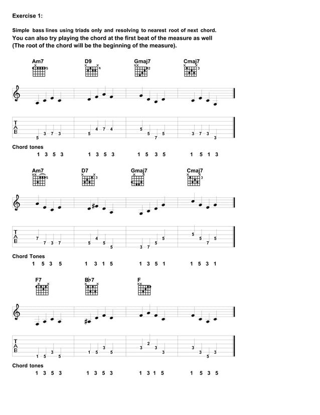 Walking bass lines | PDF