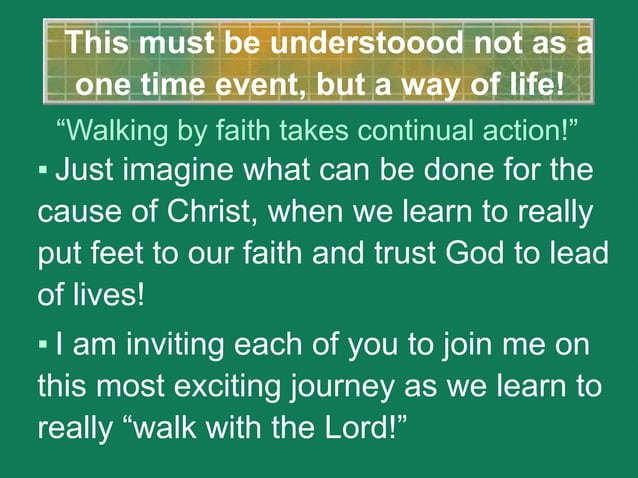 Walking by faith! | PPTX | Christianity | Religion & Spirituality