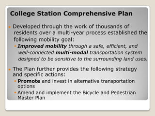 Walking in College Station – Development Standards and Safety | PPTX