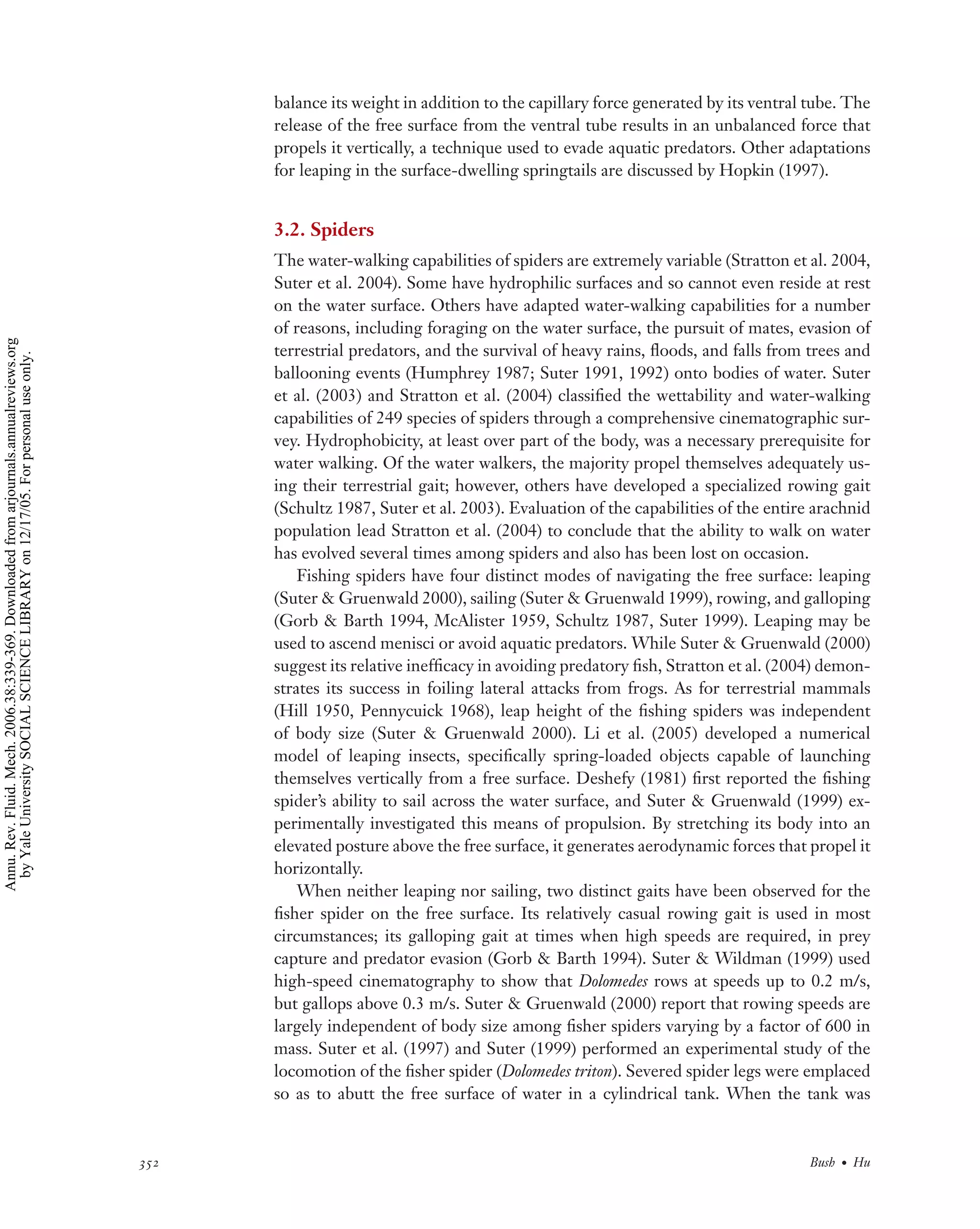 Walking On Water Biolocomotion At The Interface | PDF