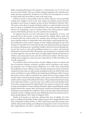 Walking On Water Biolocomotion At The Interface | PDF