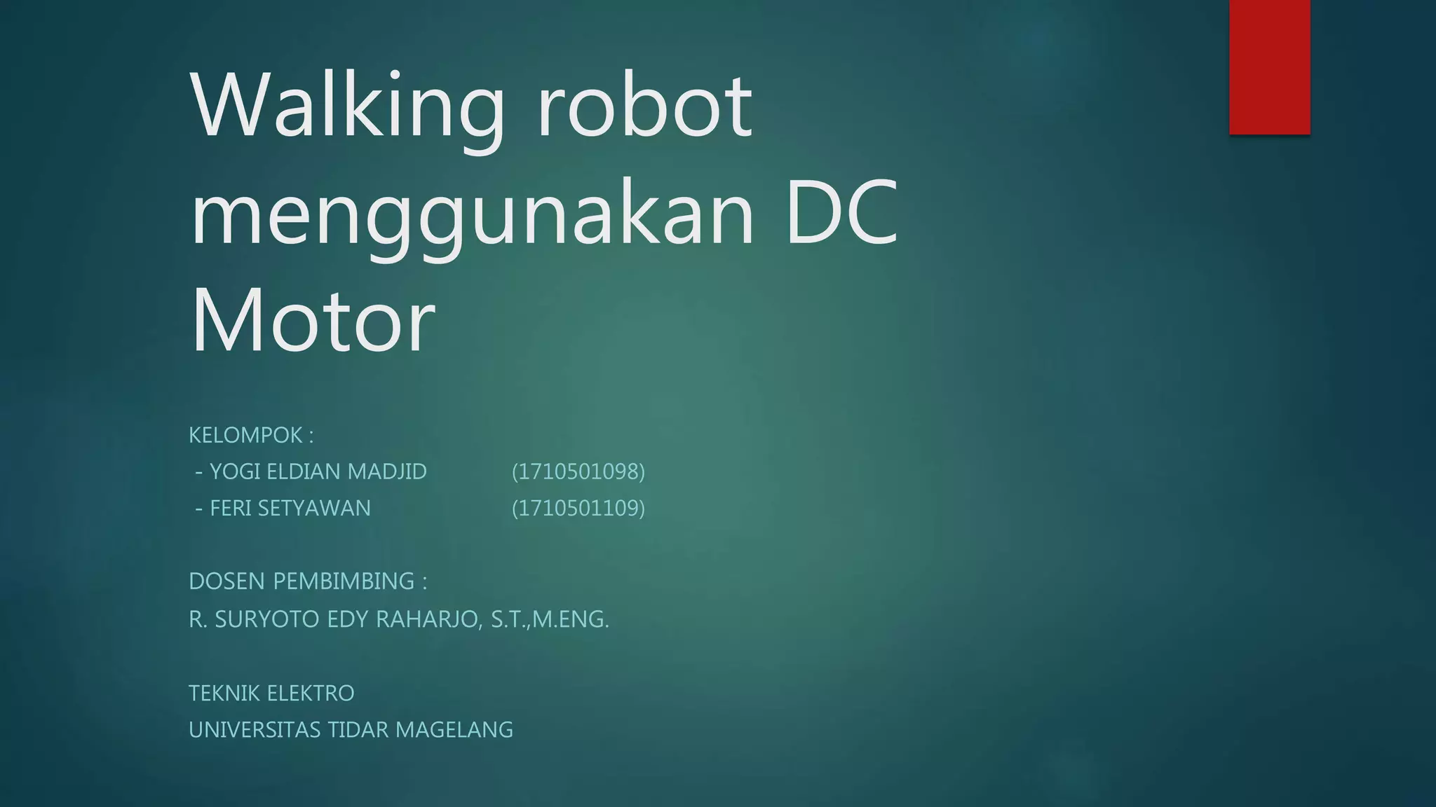 Walking Robot | PPTX