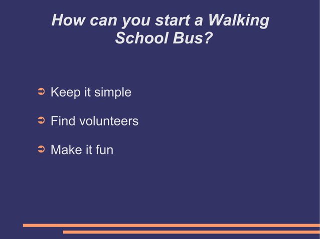 Walking school bus presentation | PPT