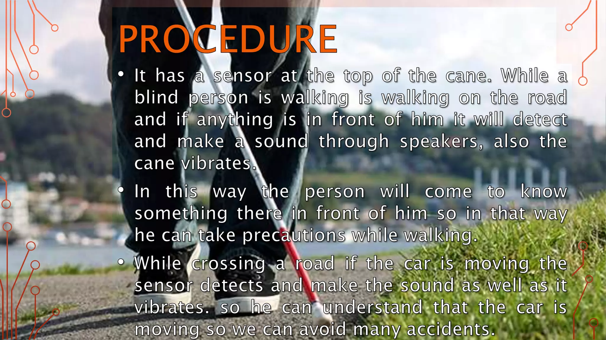 Walking sensor cane ppt | PPT