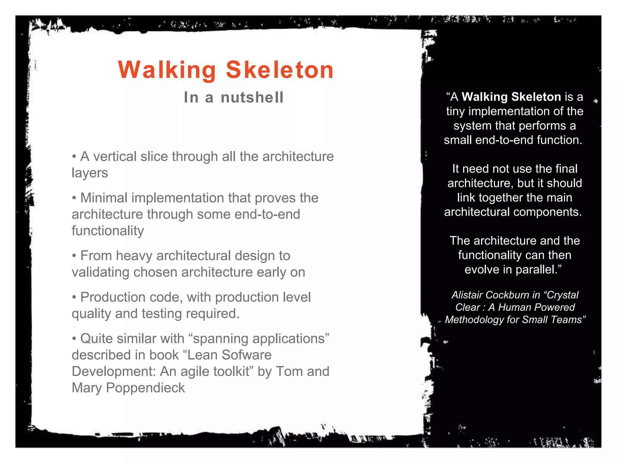 Walking Skeleton | PPT