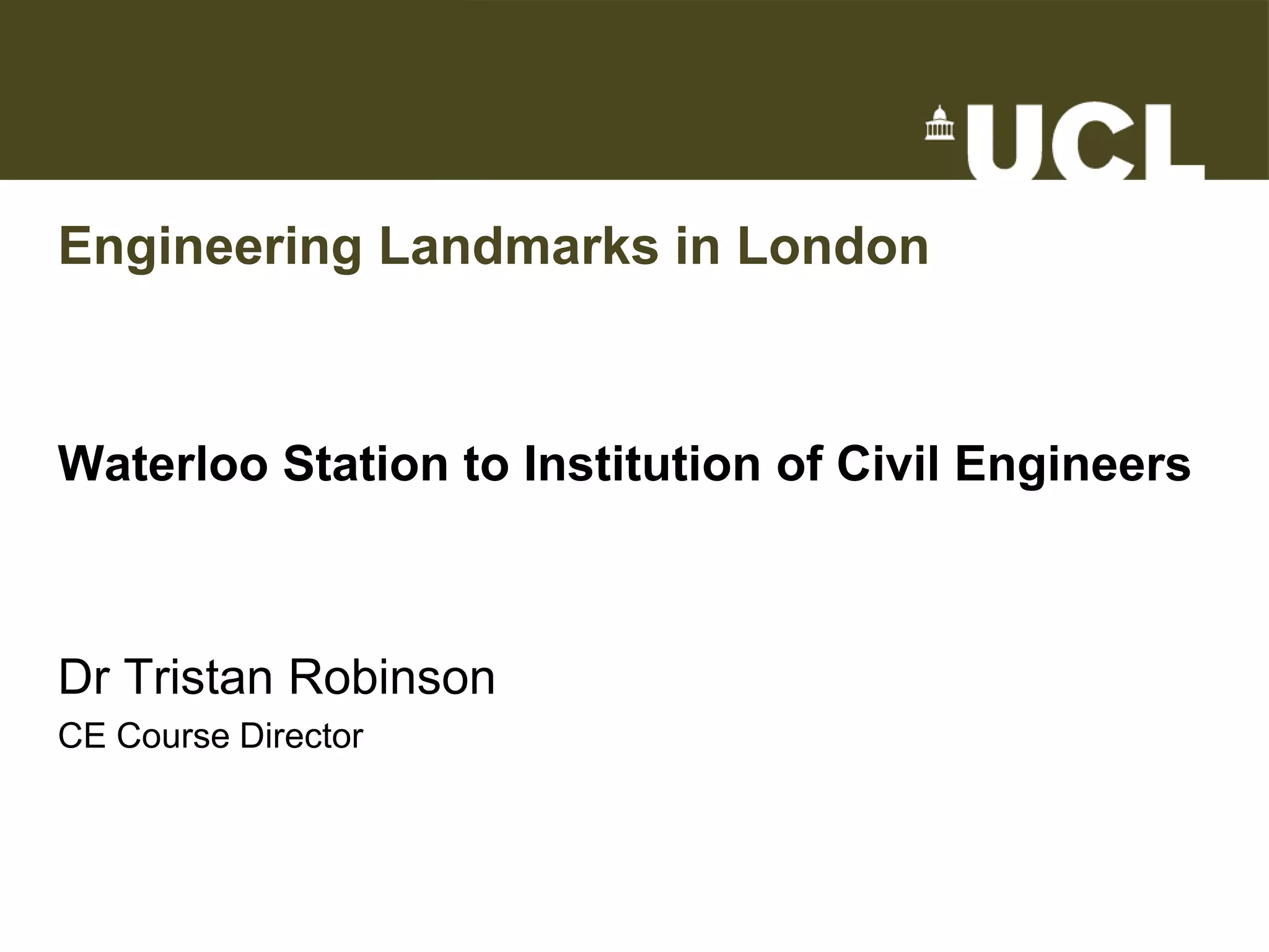 Engineering Landmarks in London | PPT