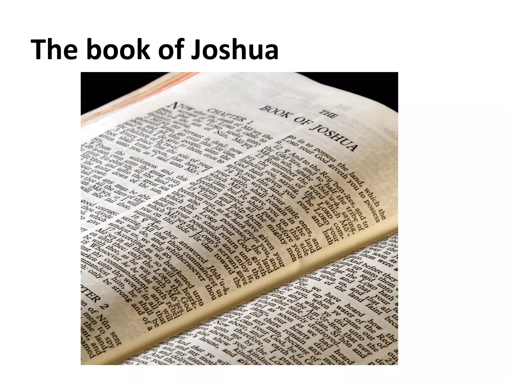 Walking with god joshua | PPT