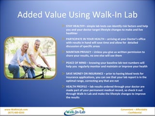 Walk-In Lab | PPT