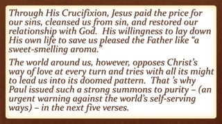 Walk in love and purity | PPTX