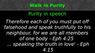 Walk In Purity | PDF
