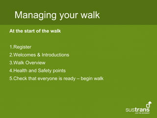 Walk leader training | PPT