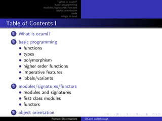 OCaml Walkthrough | PDF | Programming Languages | Computing