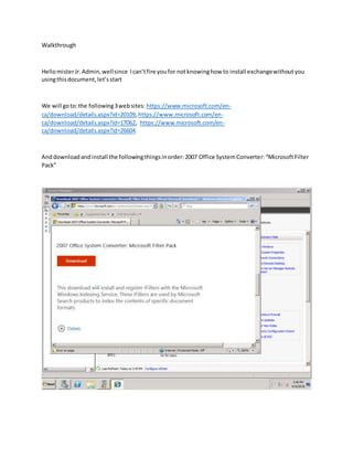 Exchange 2010 installation on Windows 2008 Walkthrough | DOCX | Operating Systems | Computer ...