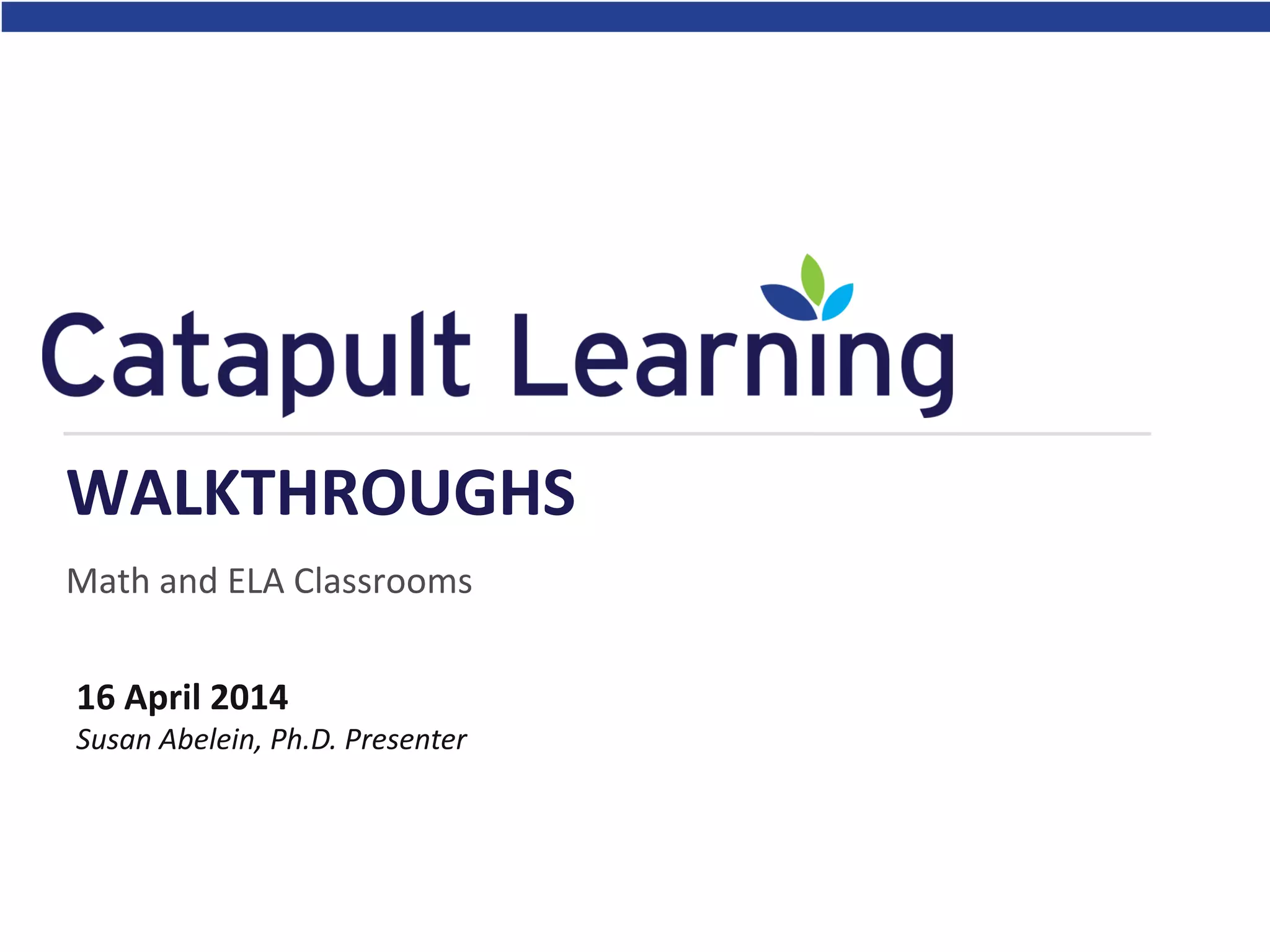 Effective Walkthroughs in Math and ELA Classrooms | PDF