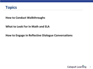 Effective Walkthroughs in Math and ELA Classrooms | PDF