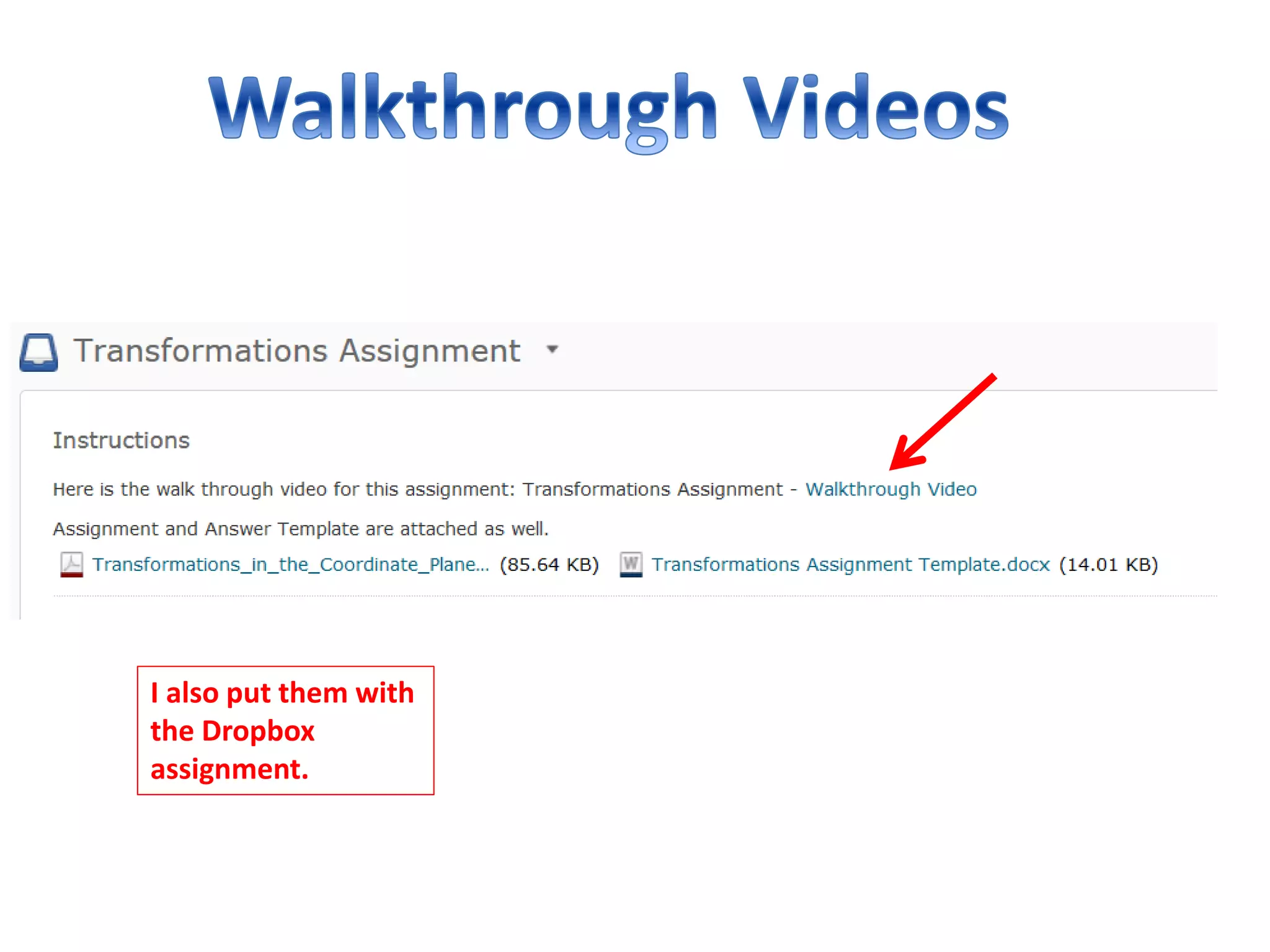 Walkthroughs & Interactive Schedules | PPT